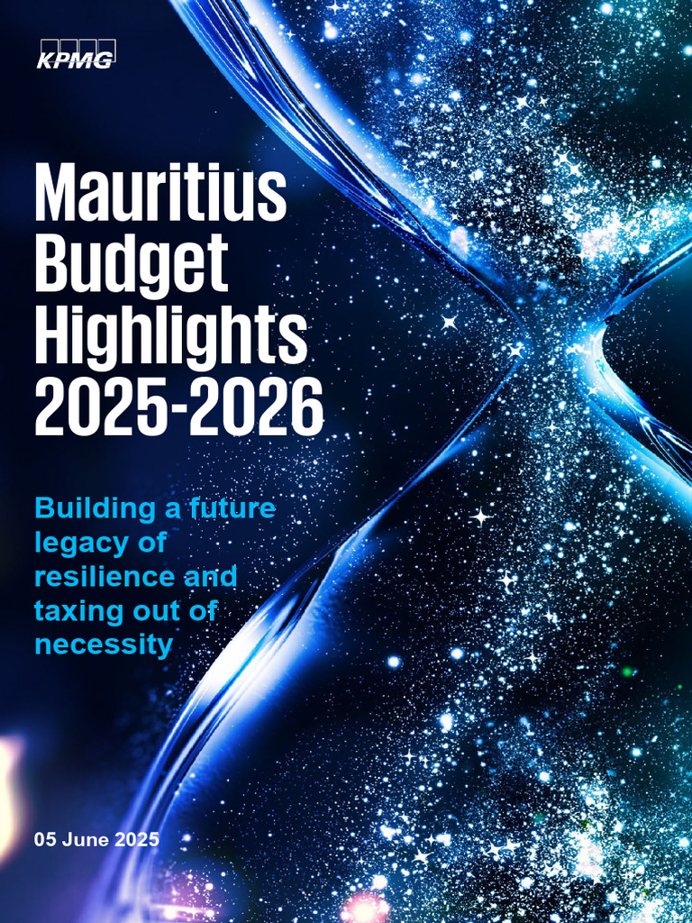 KPMG Mauritius Budget Highlights 2025-26 | PDF | Government Budget ...