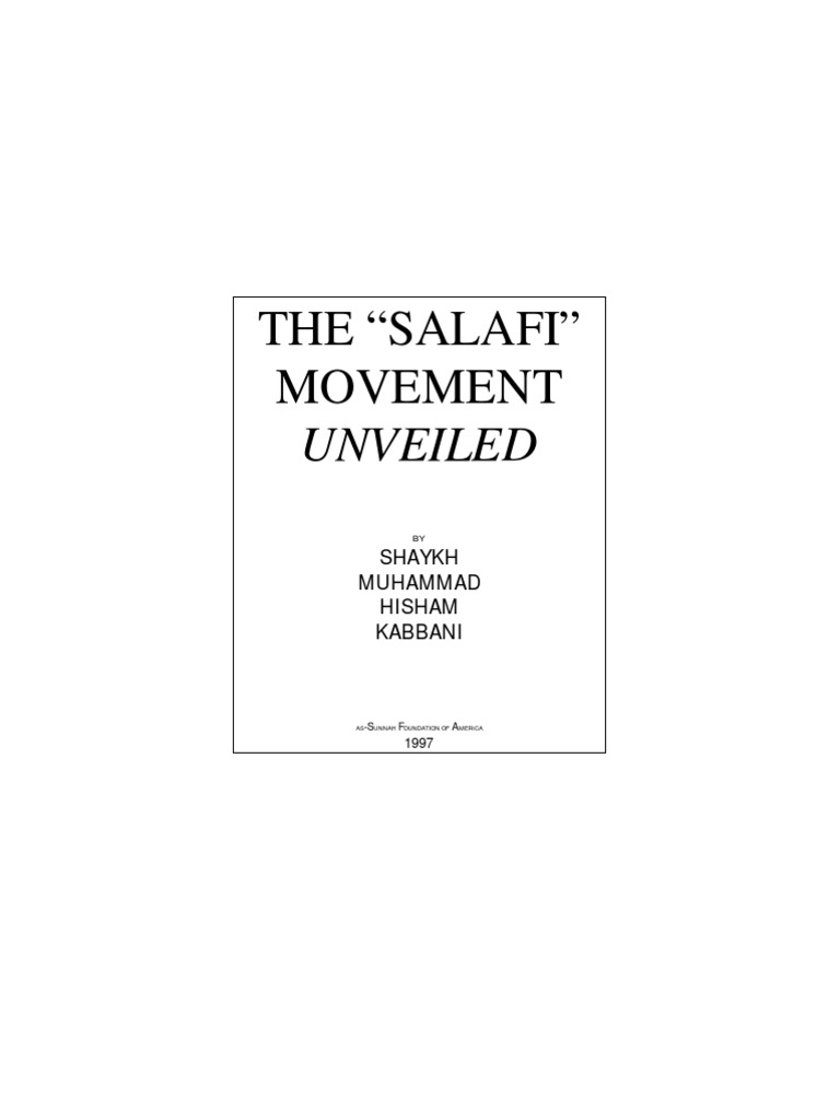 03 - Salafi - Unveiled Shaykh Hisham Kabbani | PDF | Salafi Movement ...