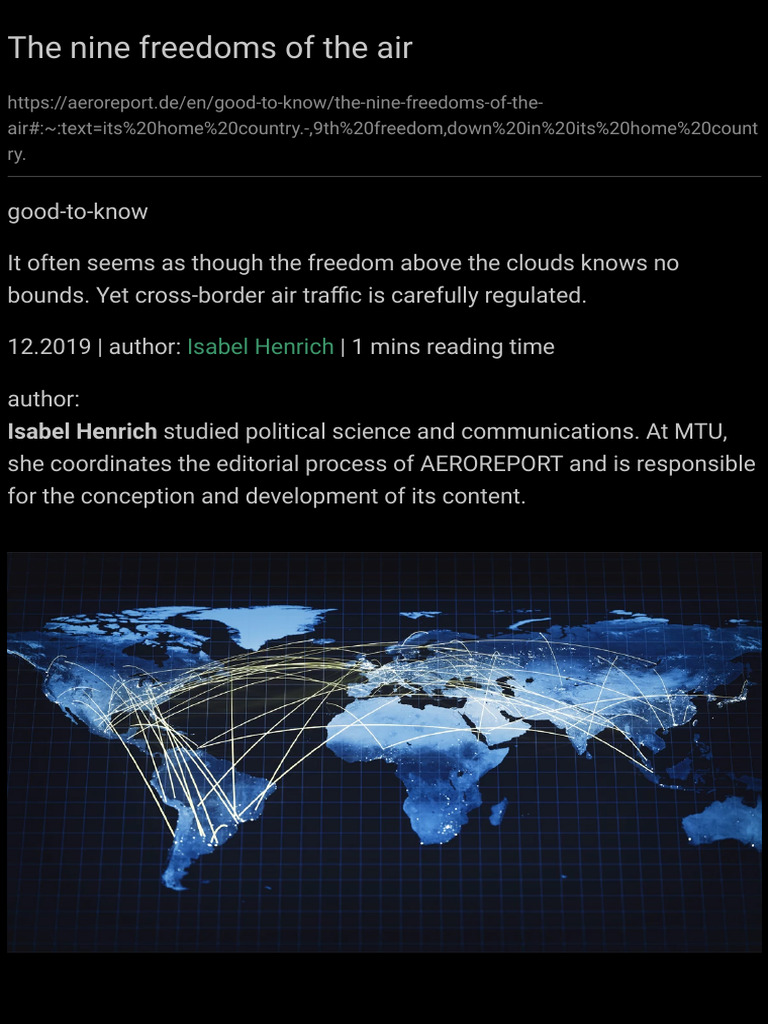 Understanding the 9th Freedom of Air | PDF | Airlines | Transport