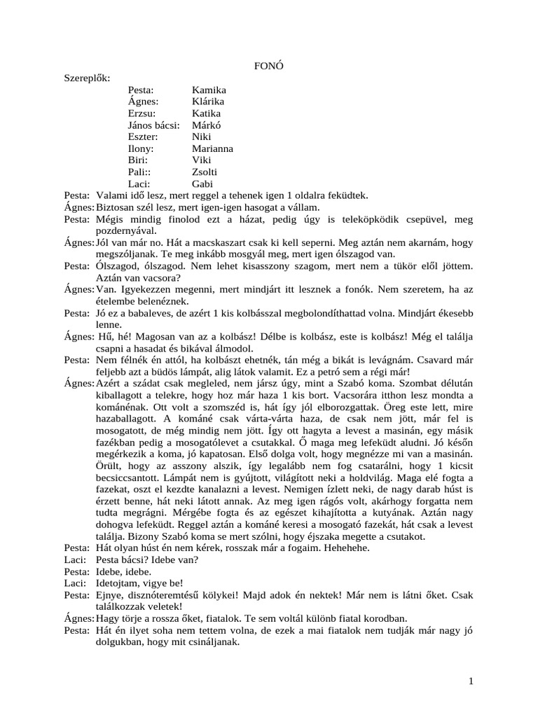 FONÓ | PDF