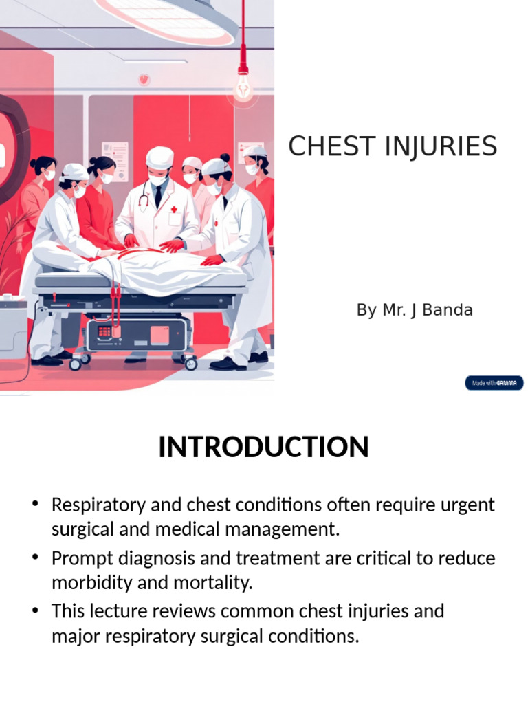 Understanding Chest Injuries and Management | PDF | Thorax | Lung Cancer