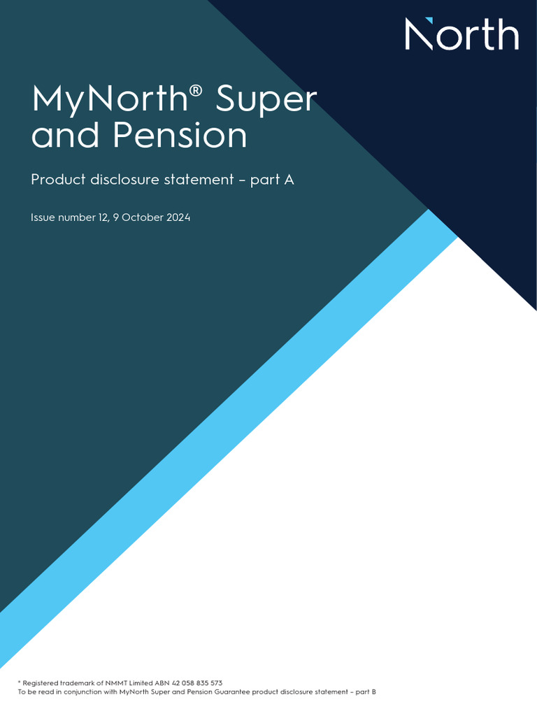MyNorth Super and Pension PDS Overview | PDF | Pension | Financial Adviser