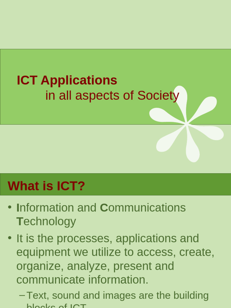 4.1. ICT Applications | PDF | Educational Technology | Information And ...