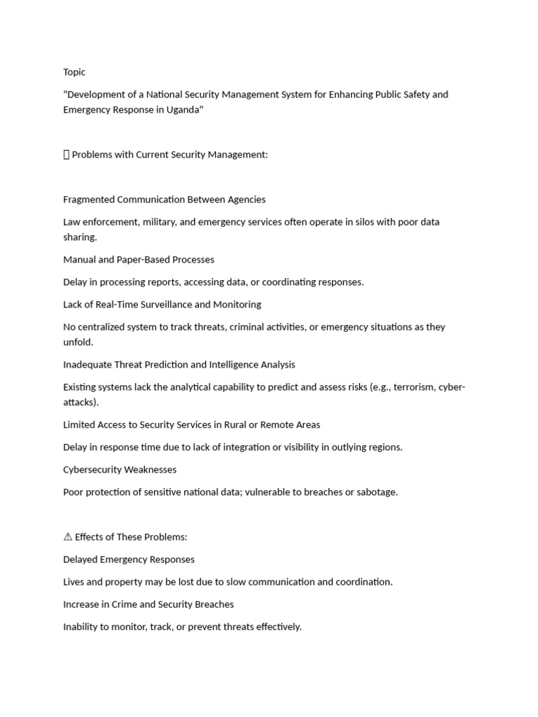 Integrated National Security System Uganda | PDF | Security | Computer ...