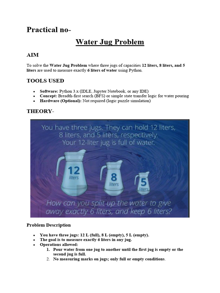 AI PR Solve Water Jug Problem. | PDF | Queue (Abstract Data Type) | Computer Programming