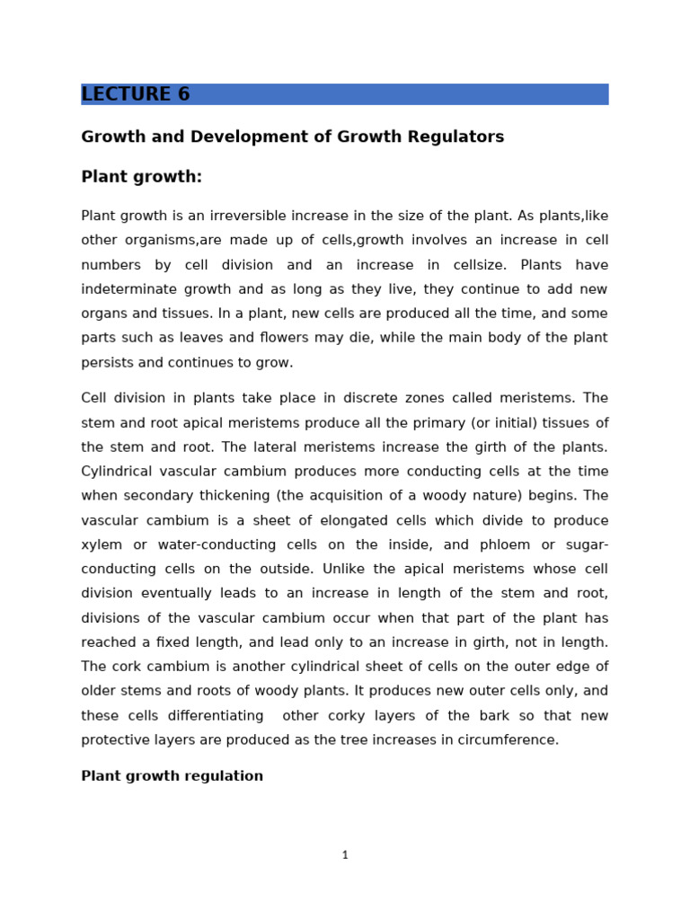 Plant Growth Regulators Overview | PDF | Plant Hormone | Auxin
