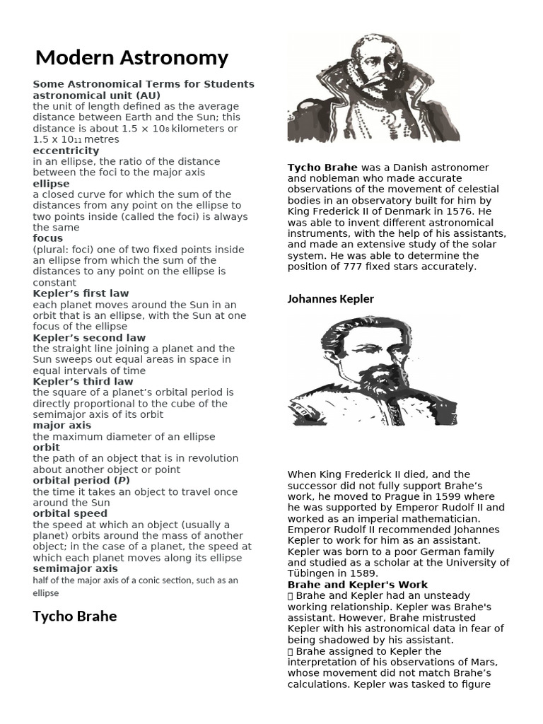 Modern Astronomy G11 LECTURE | PDF | Johannes Kepler | Orbit