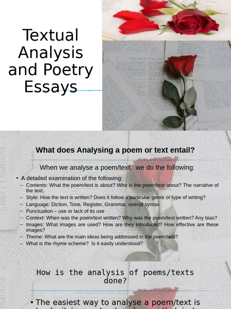 Poem Analysis: Diction, Tone, Imagery | PDF | Poetry | Writing
