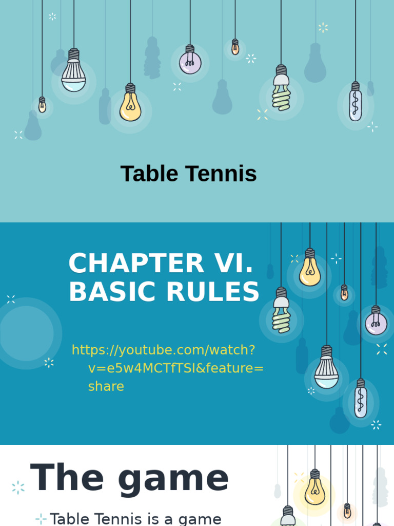 Table Tennis Basic Rules Explained | PDF | Table Tennis | Athletic Sports