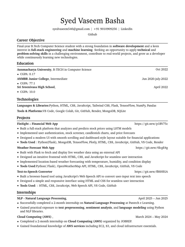 RenderCV EngineeringResumes Theme 1 | PDF | Amazon Web Services ...