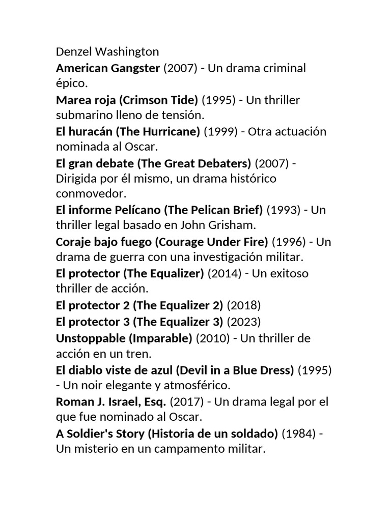 Denzel Washington | PDF