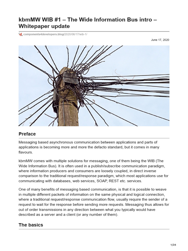 KBMMW WIB #1 - The Wide Information Bus Intro - Whitepaper Update | PDF ...