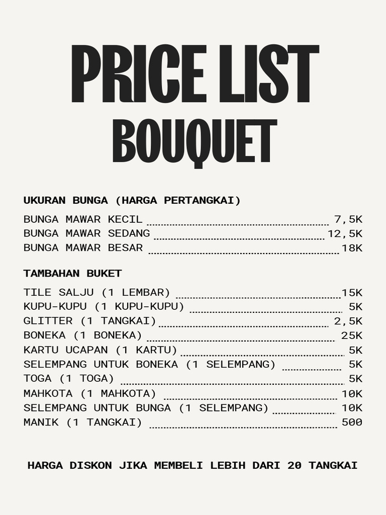 Daftar Harga Produk 5 | PDF