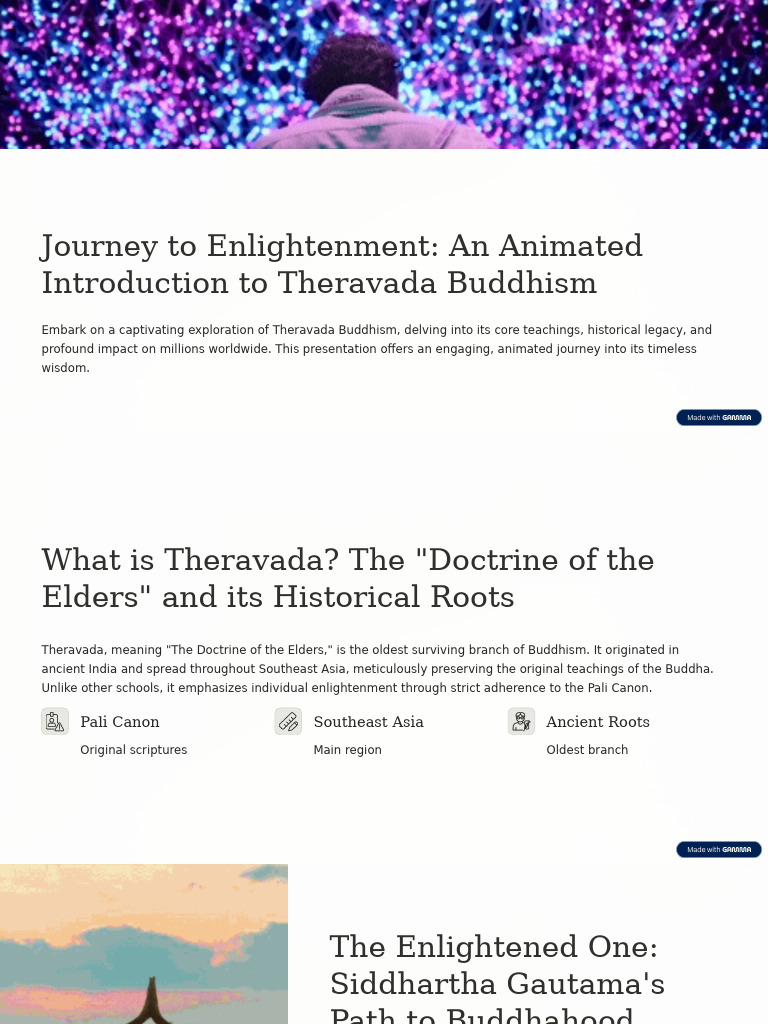 Journey To Enlightenment An Animated Introduction To Theravada Buddhism ...