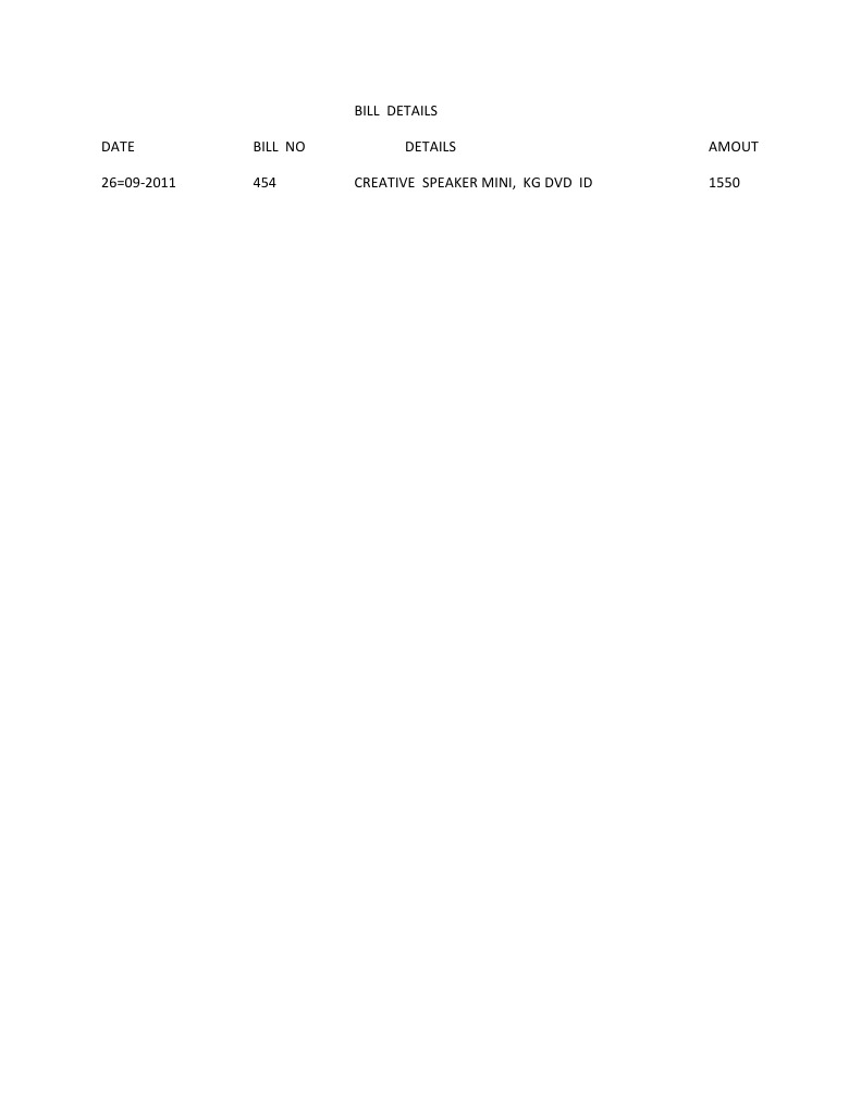 Bill Details | PDF