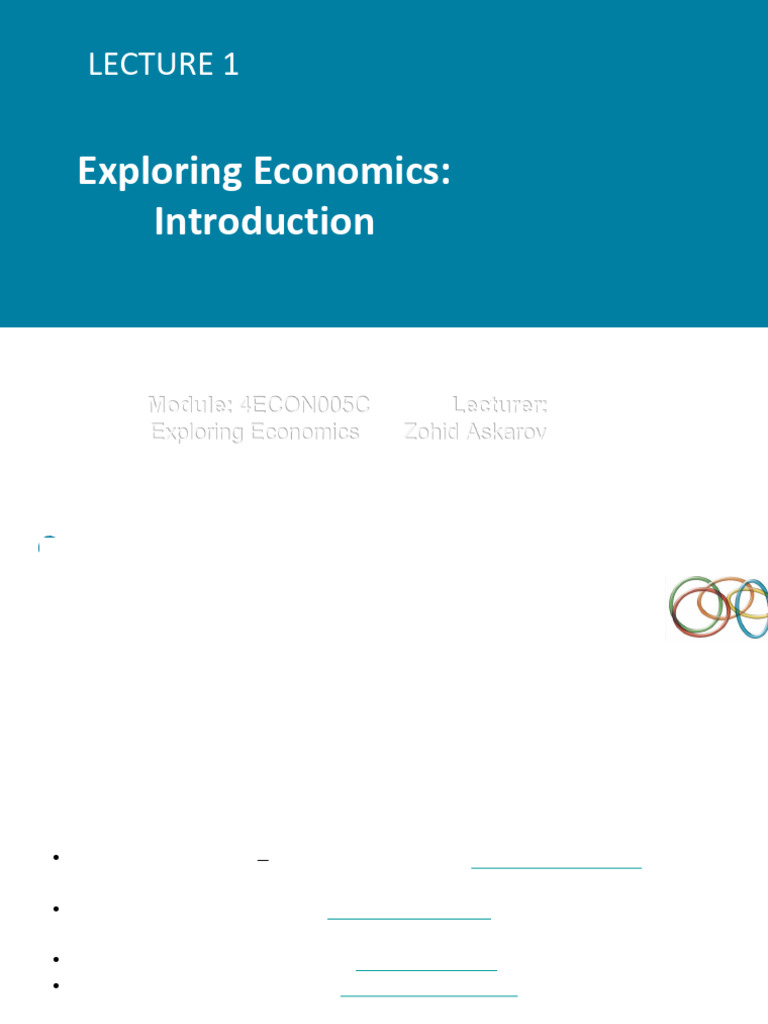 Lecture 1 The Goods Market | PDF | Cost Of Living | Gross Domestic Product