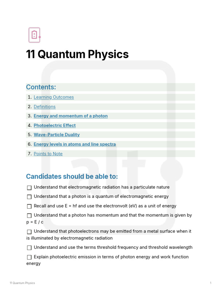 Understanding Quantum Physics Concepts | PDF | Photoelectric Effect ...