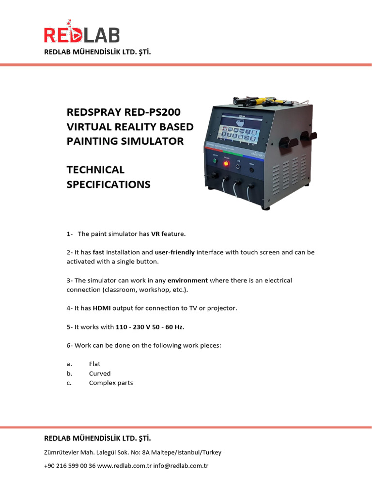 Painting Simulator Datasheet | PDF | Simulation | Virtual Reality