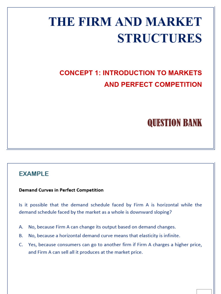 Q Bank The Firm and Market Structures | PDF | Monopoly | Profit (Economics)