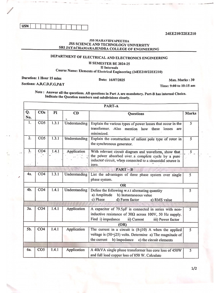 Electrical QP Scheme | PDF