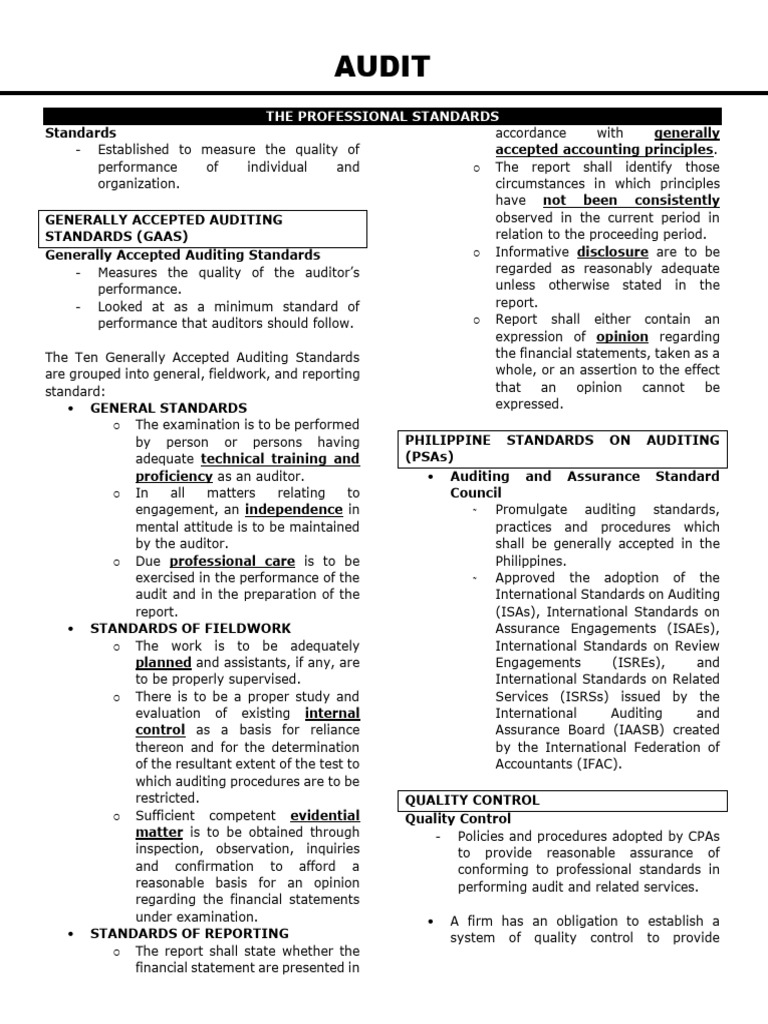 Audit - The Professional Standards | PDF | Audit | Certified Public ...
