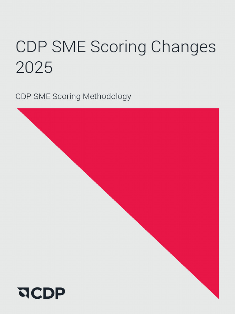 CDP SME Scoring Changes 2025 | PDF | Natural Environment