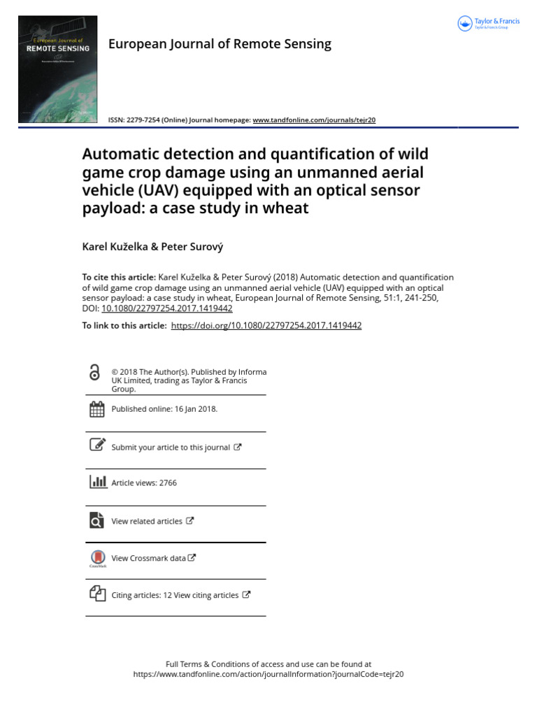Automatic Detection and Quantification of Wild Game Crop Damage Using ...