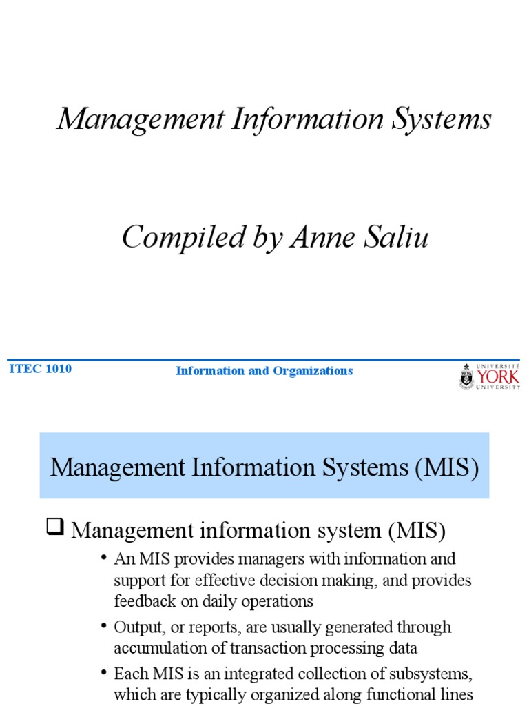 Management Information Systems | PDF | Management Information System ...