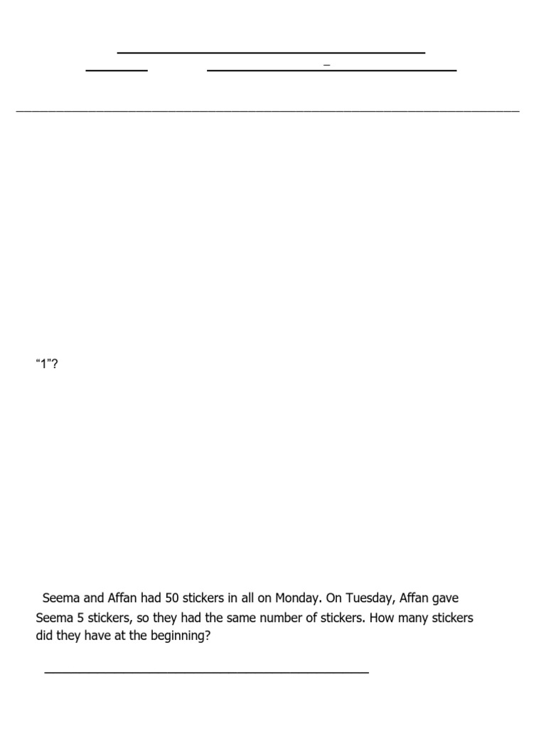 Grade 3 Maths Aptitude Test Questions | PDF