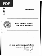 Gurney Method for Fragment Velocity Estimation | PDF | Ammunition | Gases