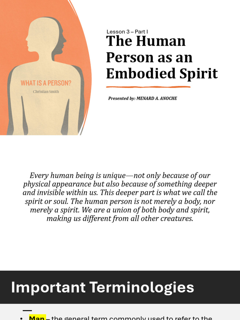 Understanding the Human Person's Essence | PDF | Mind | Experience