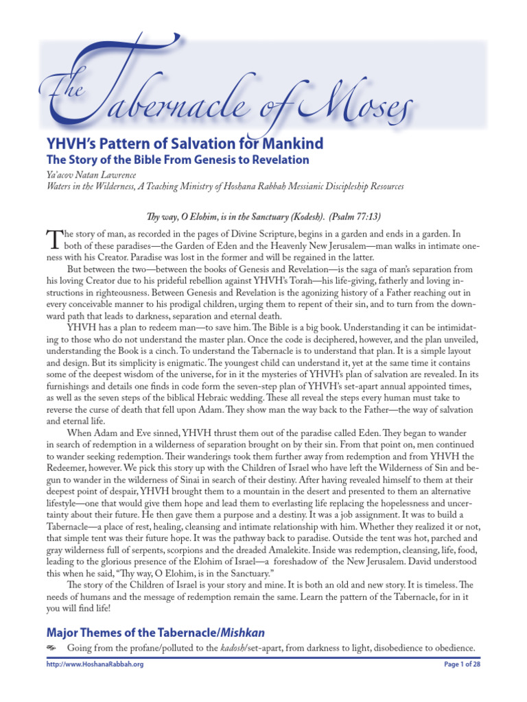 The Tabernacle of Moses | PDF | Passover | Tabernacle