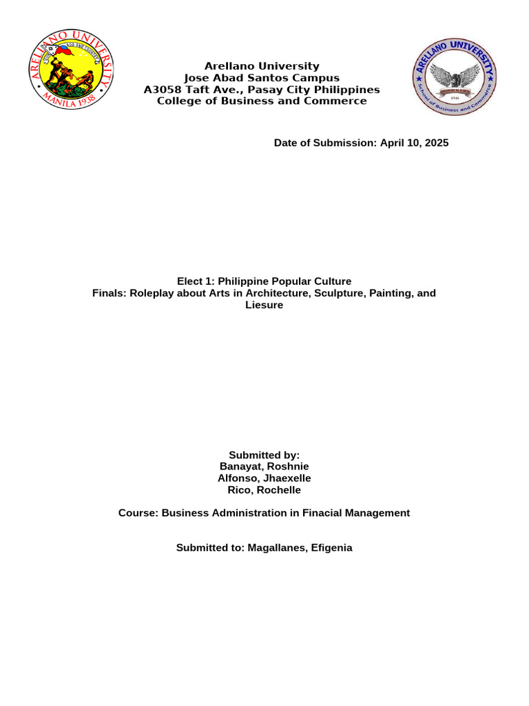 Elect 1 - Roleplay - Group2 | PDF