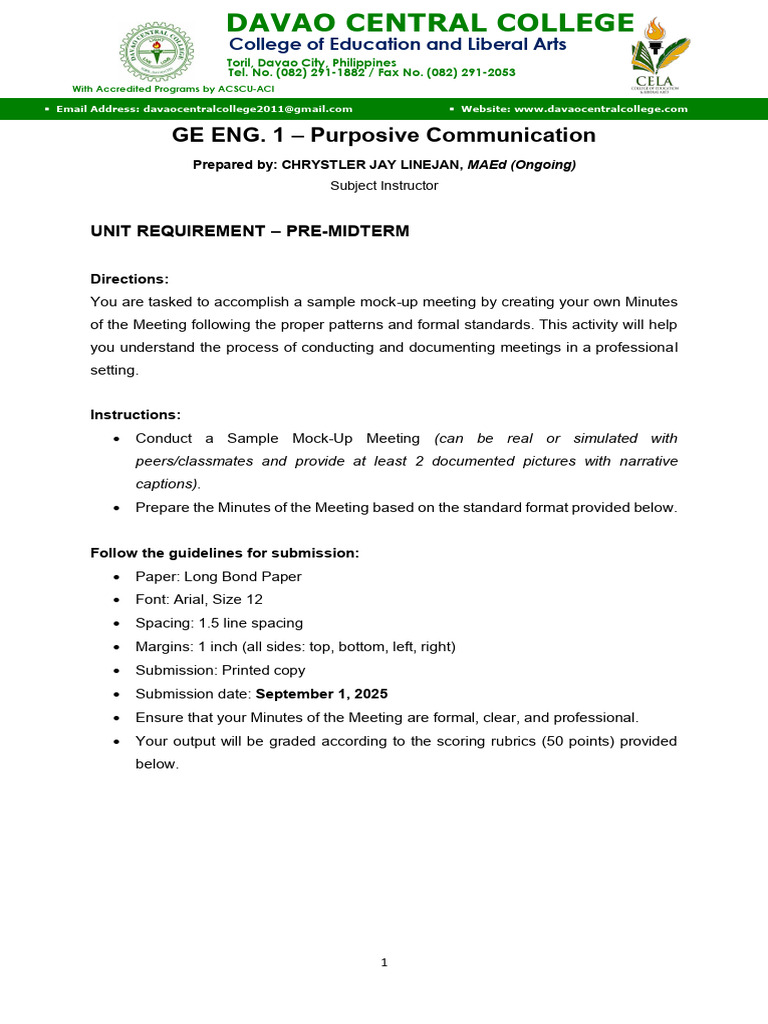 Mock-Up Meeting Minutes Guide | PDF | Accuracy And Precision