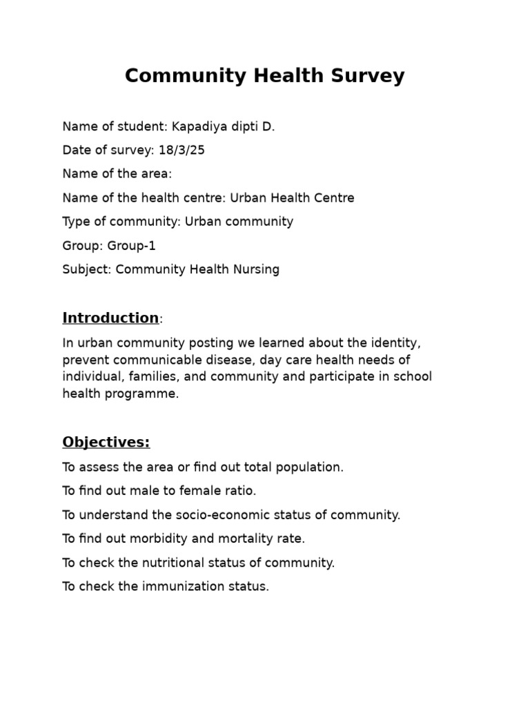 Survey Report | PDF