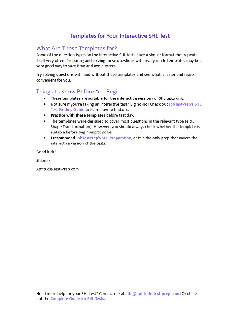 Templates For SHL Test Questions | PDF | Applied Mathematics