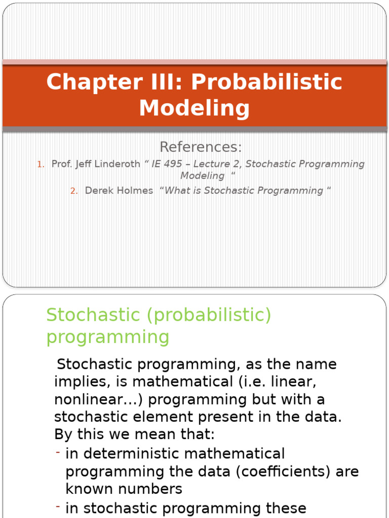 Understanding Stochastic Programming | PDF | Applied Mathematics ...