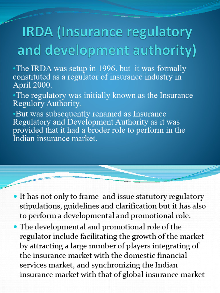 Irda 140108084152 Phpapp011 - 1754313751 | PDF | Insurance | Business Law