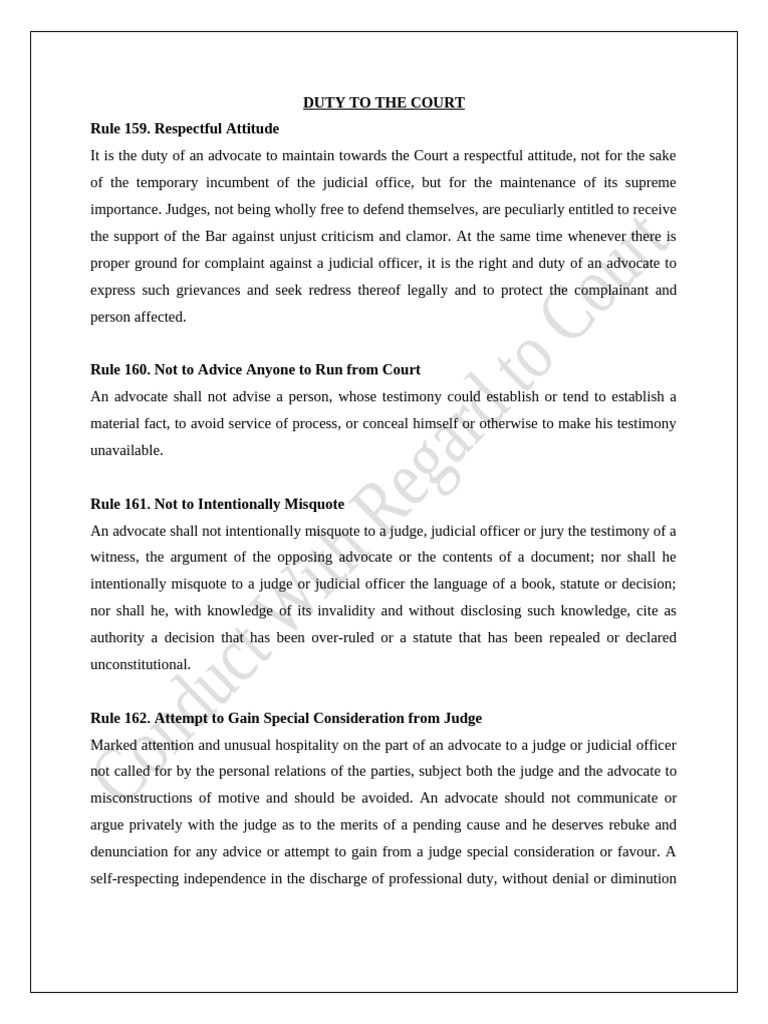 Advocate's Duties to the Court | PDF | Advocate | Prosecutor