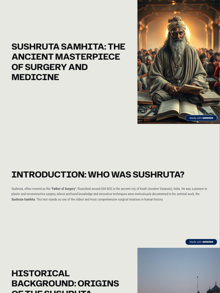 Sushruta Samhita The Ancient Masterpiece of Surgery and Medicine | PDF ...