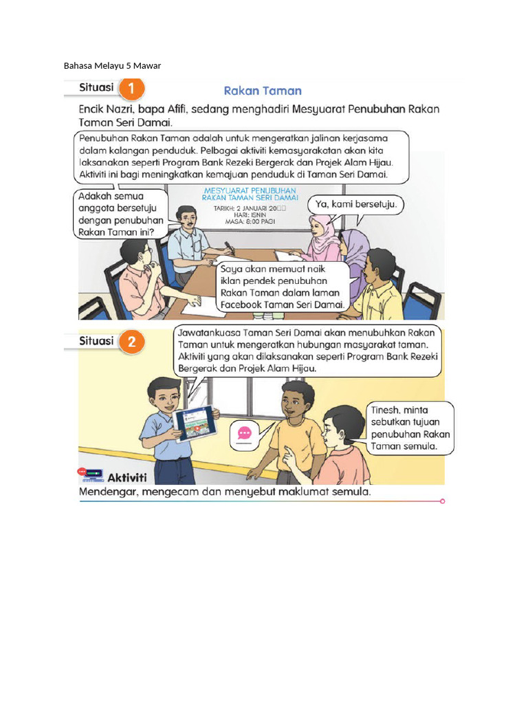 Bahasa Melayu 5 Mawar | PDF