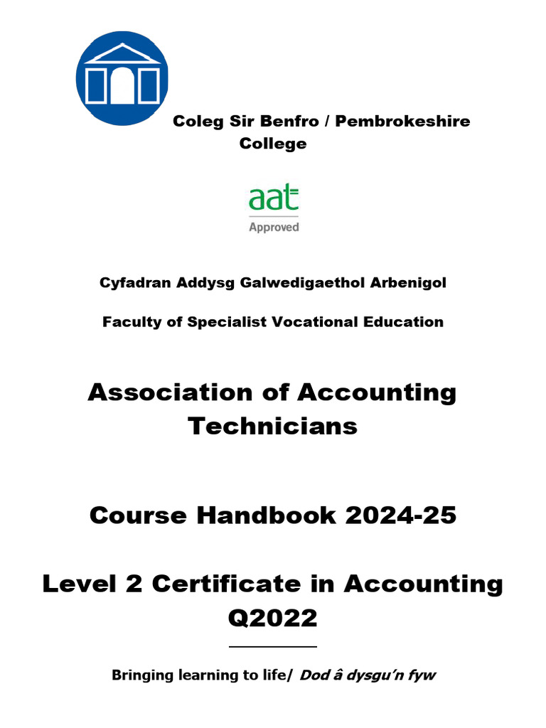 AAT Level 2 Course Handbook 2024-25 | PDF | Calculator | Multilingualism
