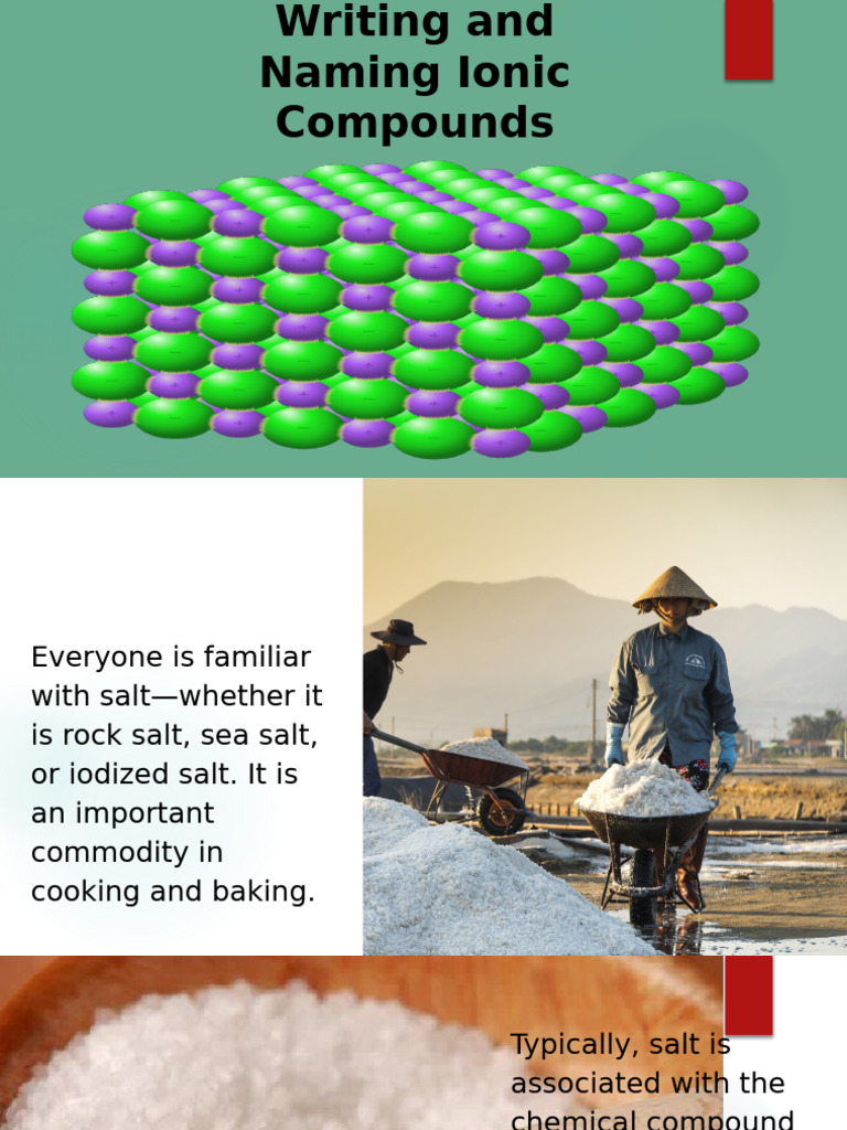 Writing and Naming Ionic Compound | PDF | Ion | Chemical Compounds