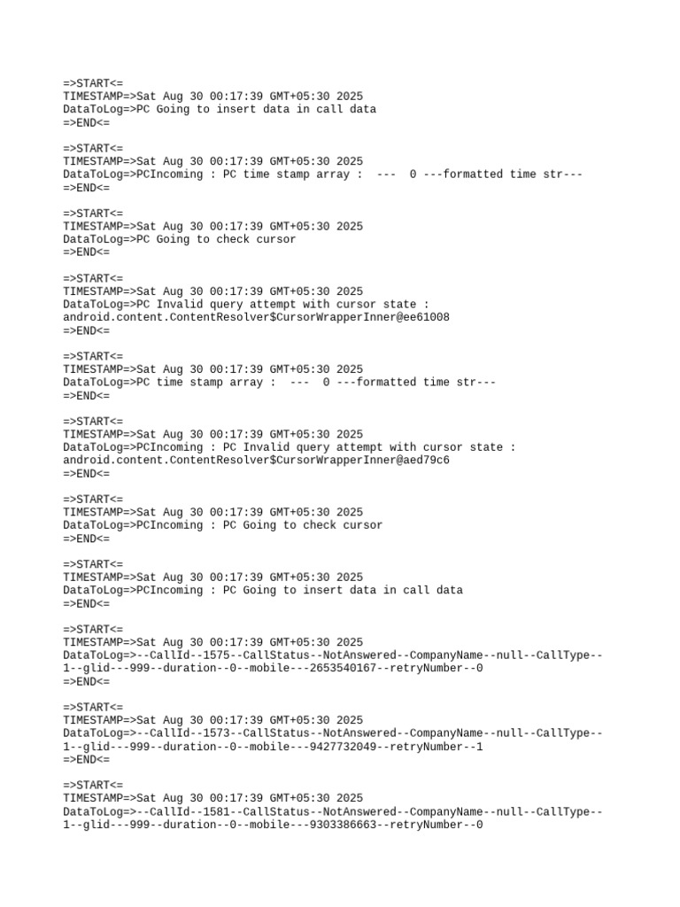 NSDMERPLogs - 2025 08 30 | PDF | Computer Programming | Computer Data