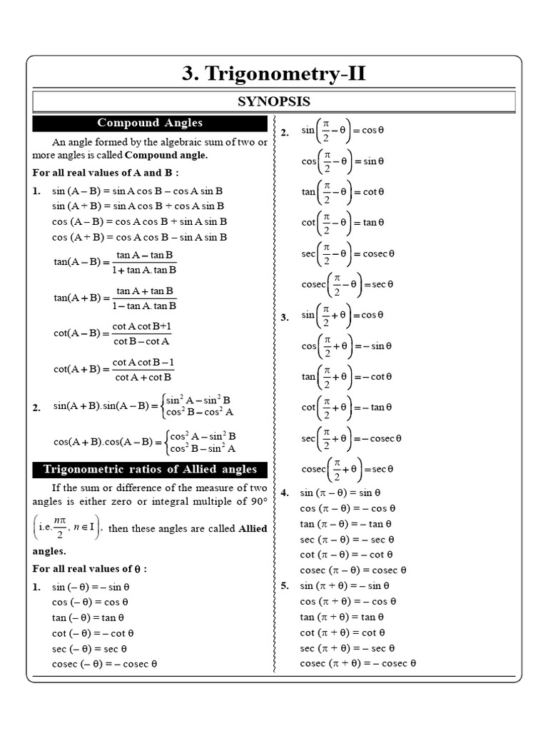 Trigonometry II | PDF | Trigonometric Functions | Mathematical Analysis