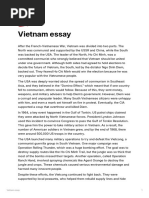 Grade 12 Vietnam War Essay Guide | PDF | Viet Cong | Vietnam War