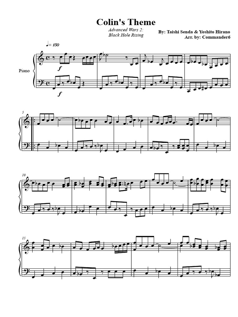 Colin's Theme - Advanced Wars 2 | PDF