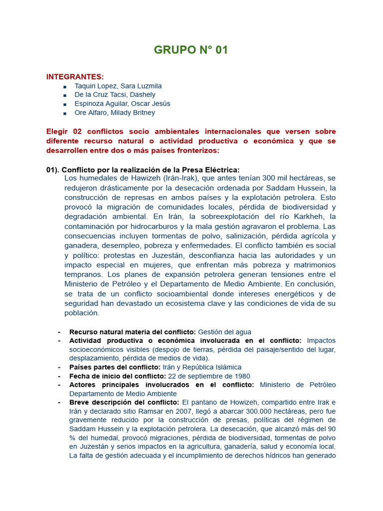 PrácticaGrupalA (Taquiri) | PDF | Contaminación | Entorno natural