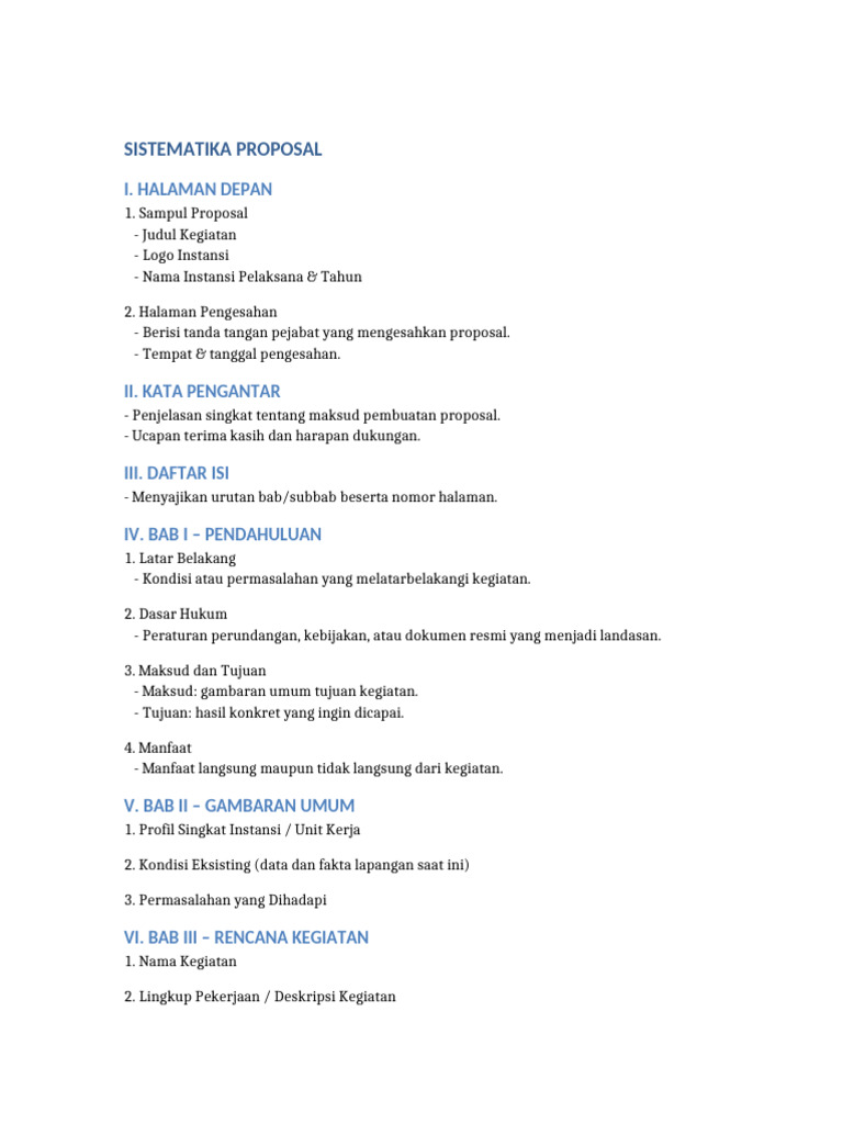 Sistematika Proposal | PDF