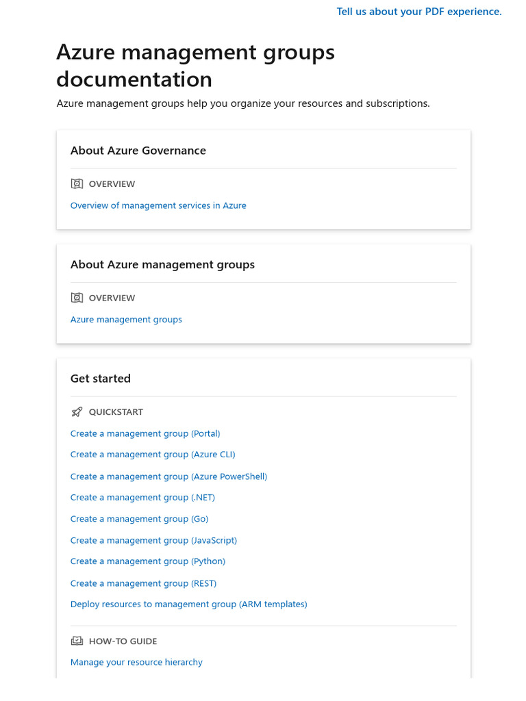 Azure Governance Management Groups | PDF | Superuser | Shell (Computing)